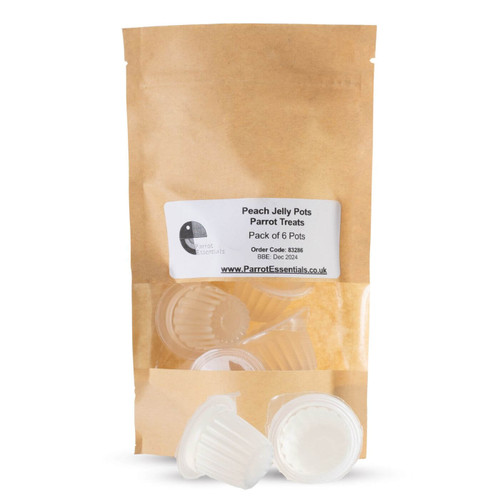 Peach Jelly Parrot Treat Cups - Fruit Flavour - 6pk
