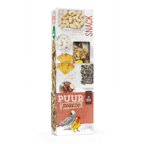 PUUR Parrot Treat Sticks Pineapple & Peanut - Twin Pack
