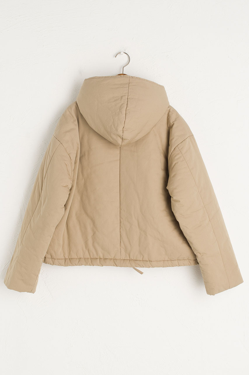 String Padded Jacket, Beige