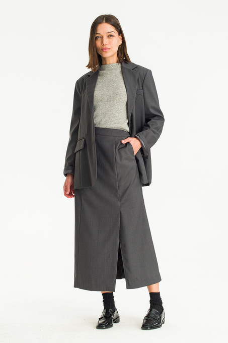Maya Slit Jacket, Grey