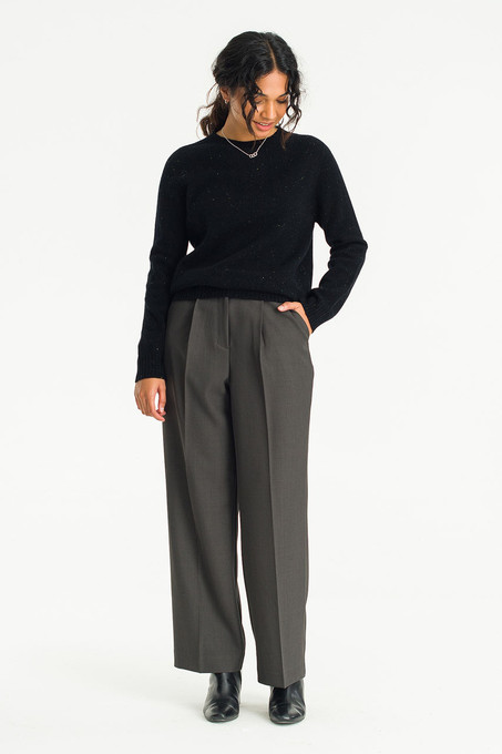 Moe Simple Trousers, Charcoal