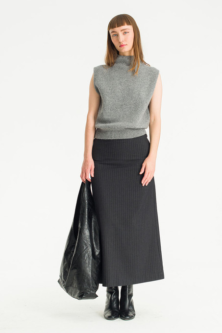 Mio Turtle Neck Vest, Grey