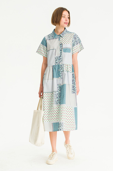 Patch & Petal Dress, Light Blue