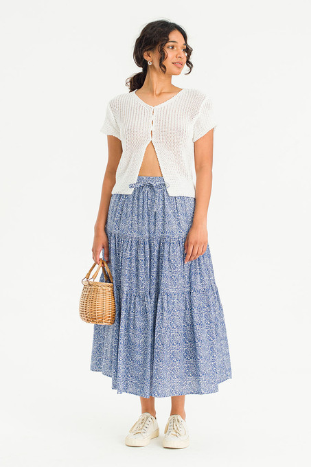 Cote Crop Cardigan, Ivory