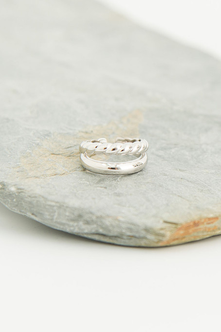 Hera Double Ring, Silver