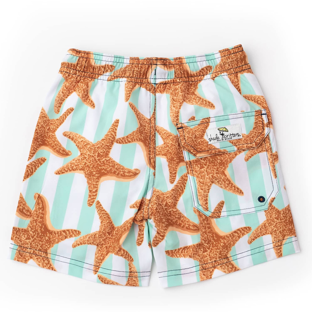 Starfish Stripe Boys 4 Way Stretch Swim Trunks 6m-24m - Shade Critters