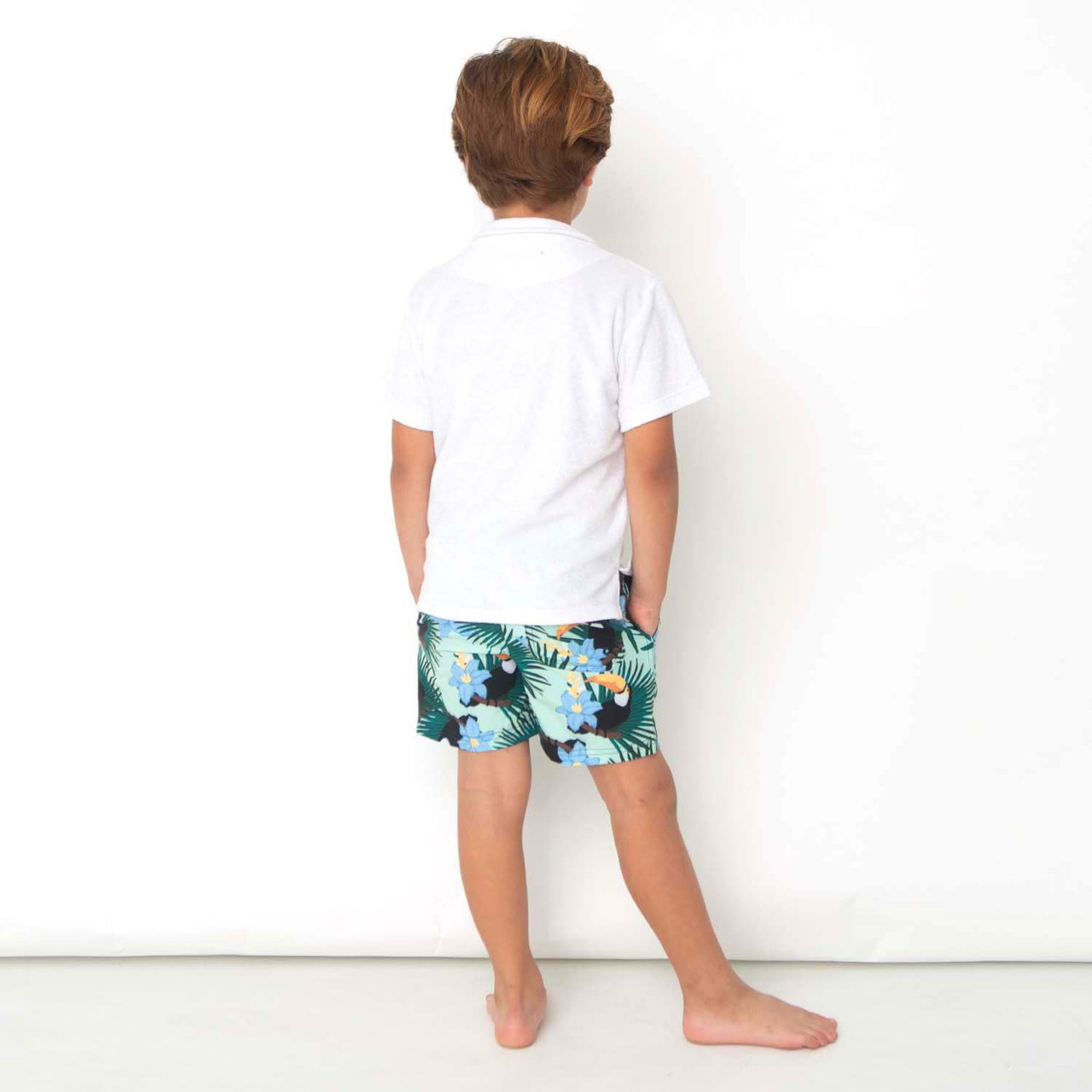 Toucans Boys 4 Way Stretch Swim Trunk 6m-10 - Shade Critters