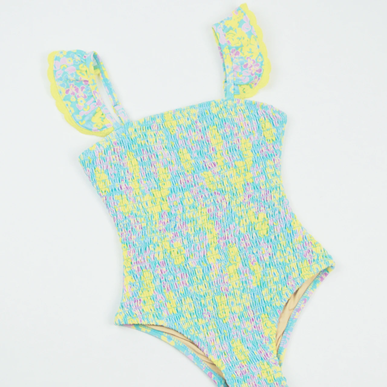 Crochet Floral Smocked One Piece Swimsuit 6m-10 - Shade Critters