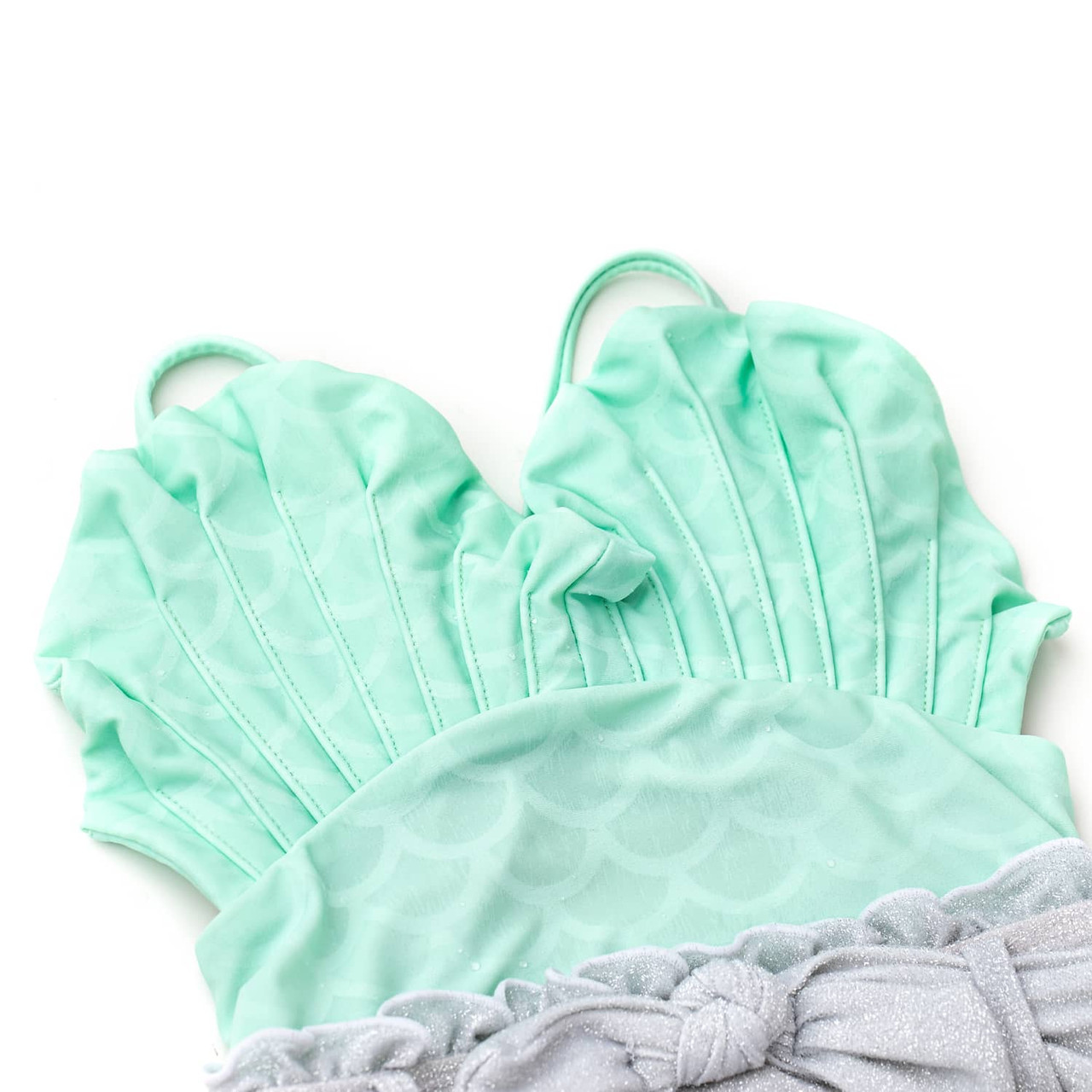 Mint Shimmer Mermaid Water Appearing Girls One Piece Swimsuit 6m-6 ...