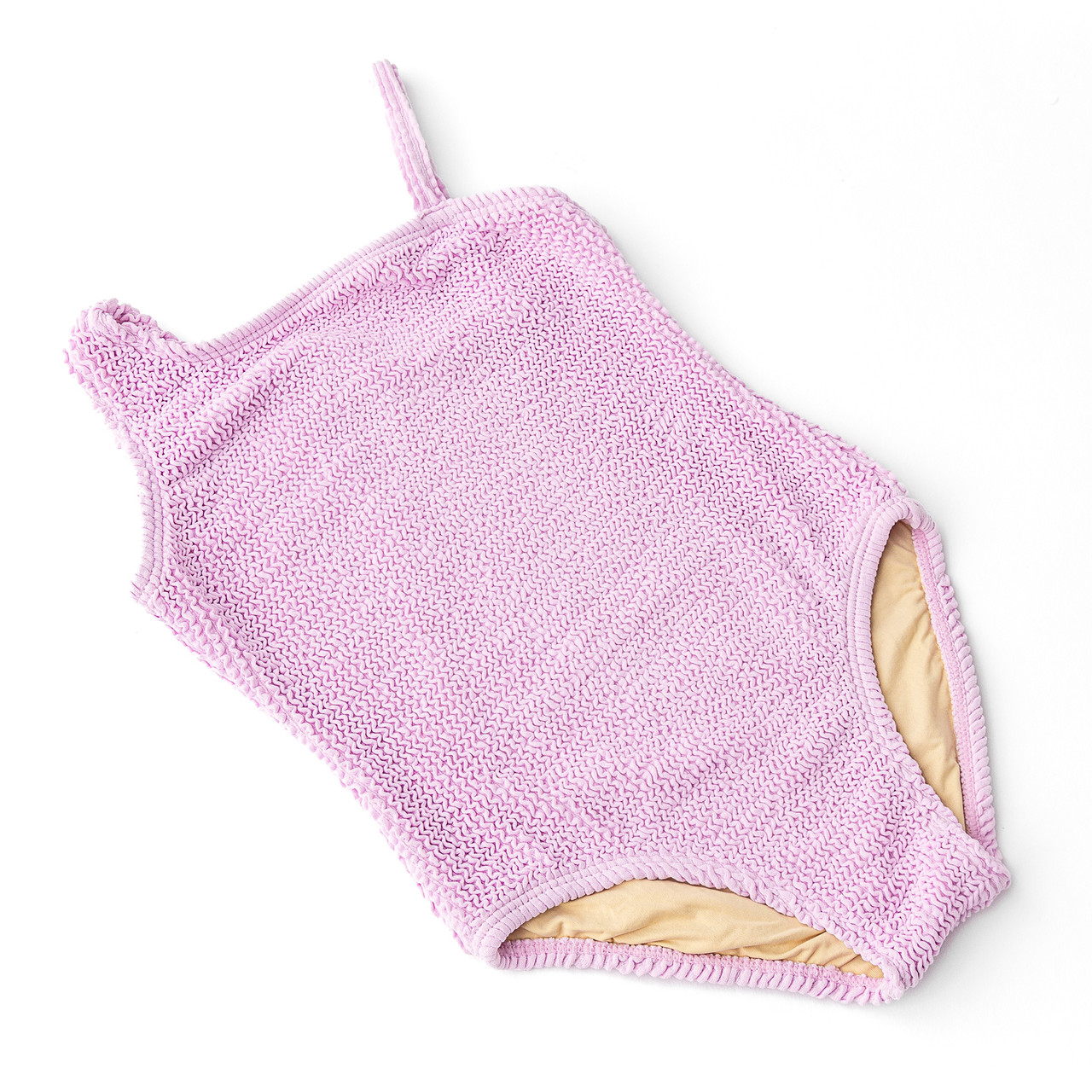 Lavender Crinkle Girls One Shoulder One Piece Swimsuit 3t-14 - Shade ...