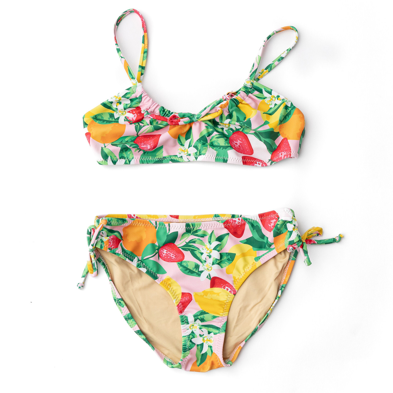Fruit Punch Tween Girls Tie Back Two Piece Swimsuit 7-14 - Shade Critters