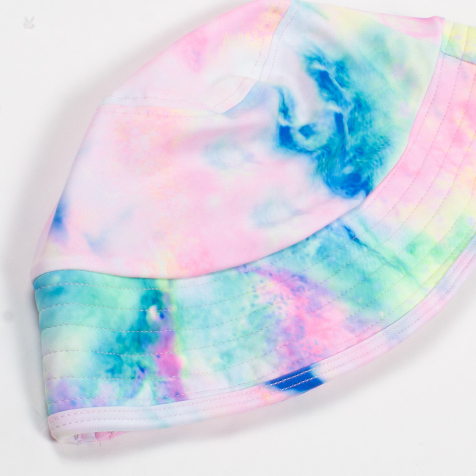 Neon Tie Dye Sun Bucket Hat 3-14 - Shade Critters