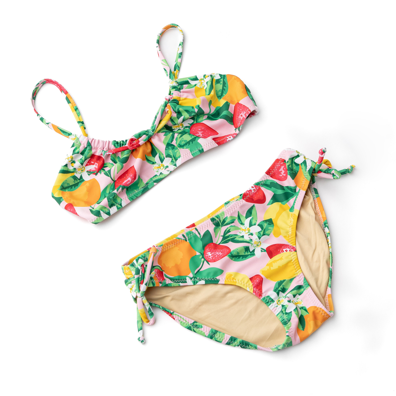Fruit Punch Tween Girls Tie Back Two Piece Swimsuit 7-14 - Shade Critters