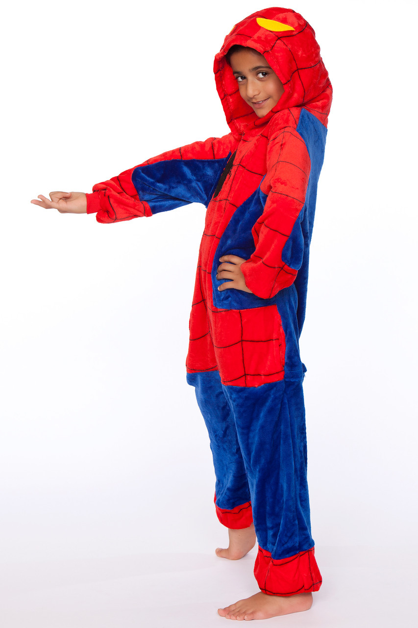 Comfy Be Wicked Red/Blue Spiderman Superhero Hero Unisex Kids Childrens ...