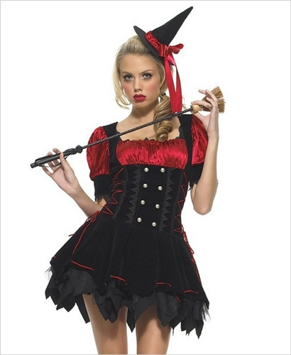 Sexy Leg Avenue Black Red Love Spell Witch Costume