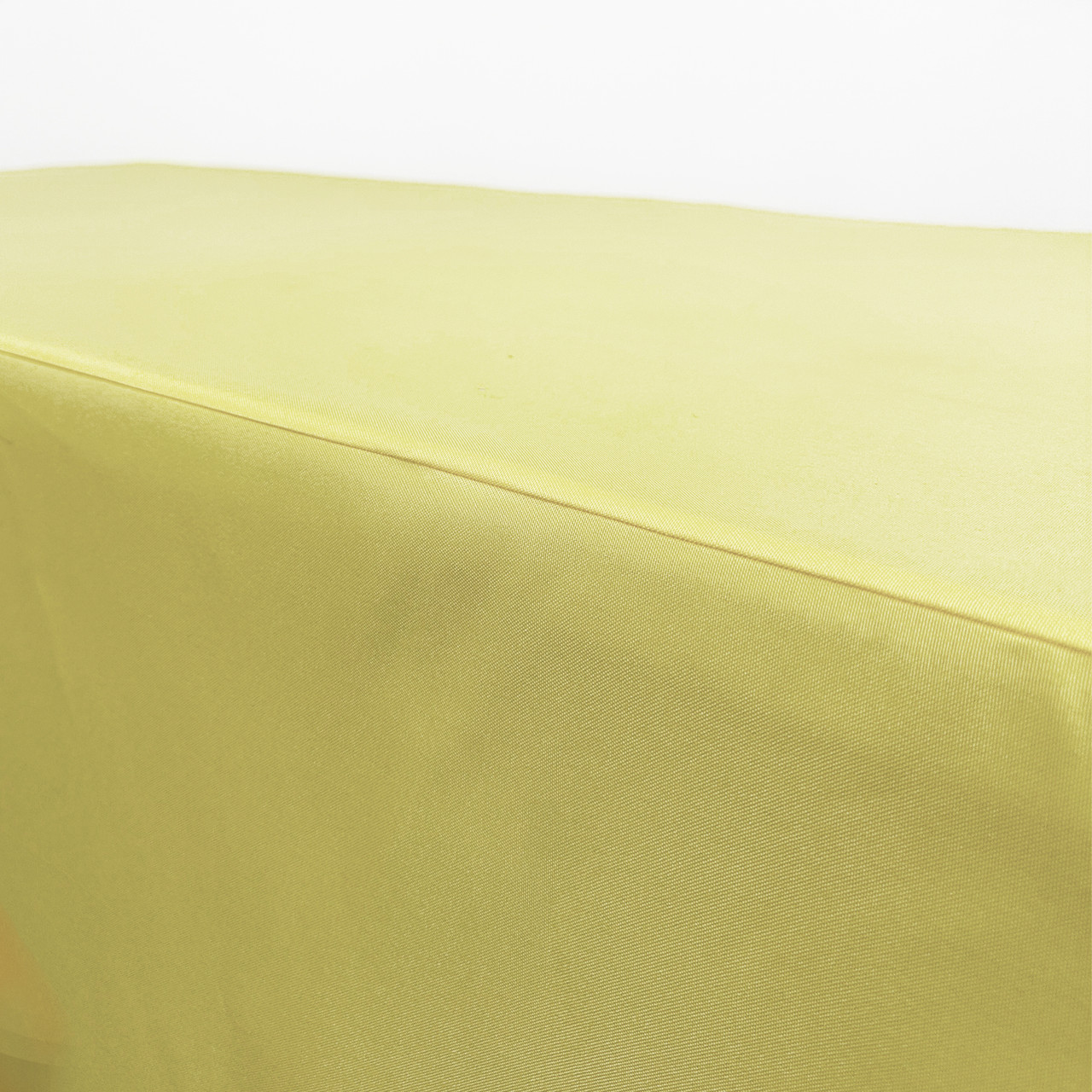 6 ft Fitted Polyester Tablecloth Rectangular Pastel Yellow