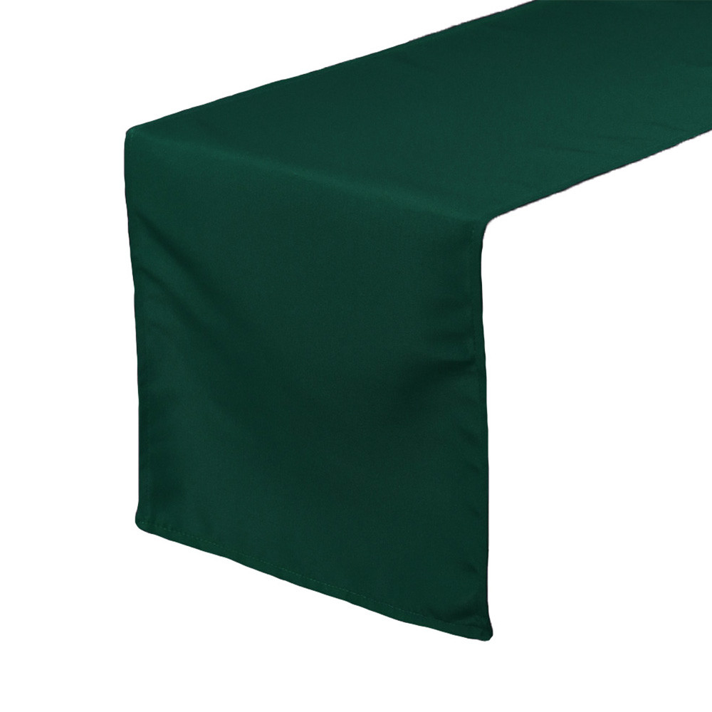 14 x 108 Inch Polyester Table Runner Hunter Green - Your Chair Covers Inc.