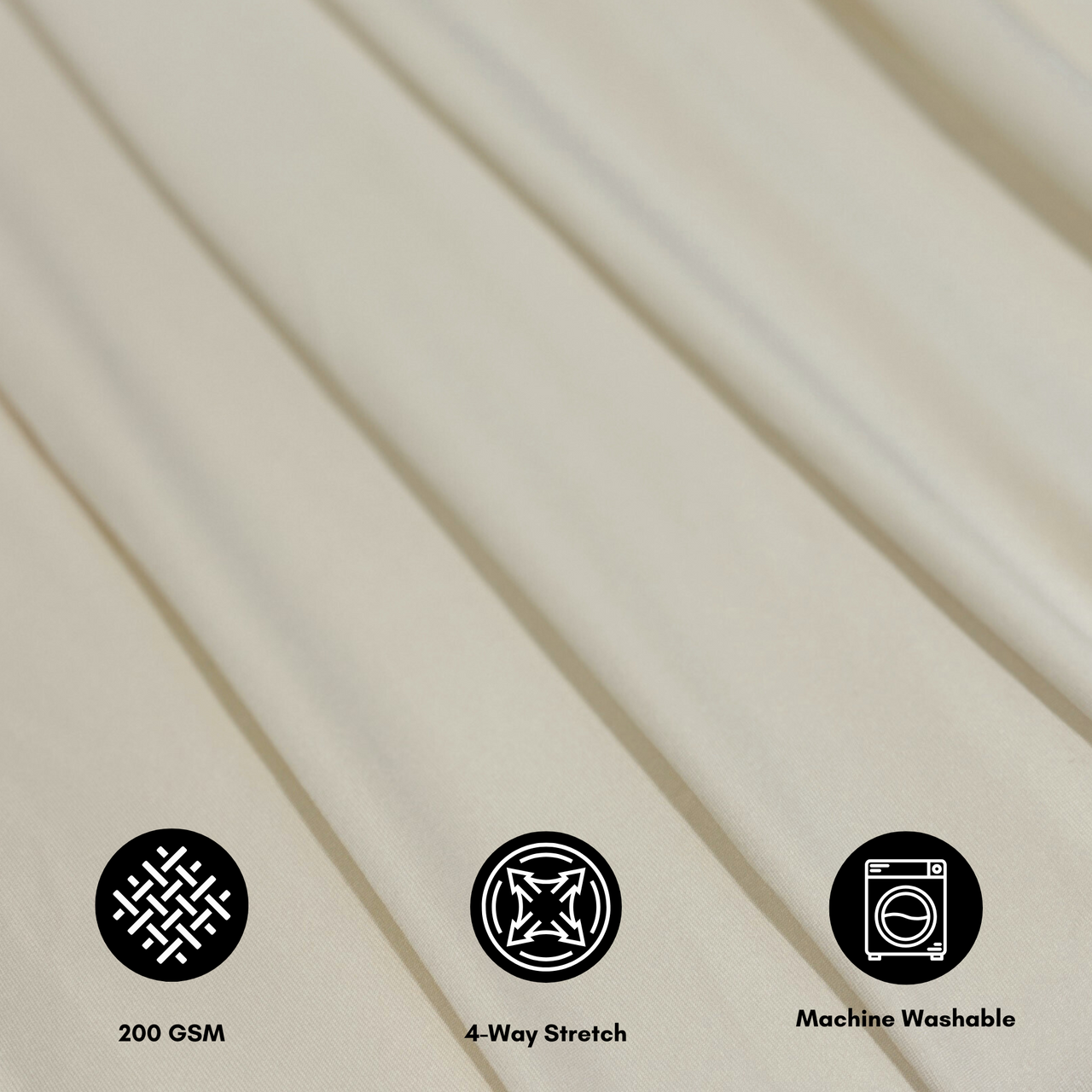 Spandex 12ft x 60" Drape with 4 inch pocket Ivory | Your Chair Covers Inc