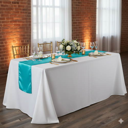 Turquoise Linens | Chair & Table Decor