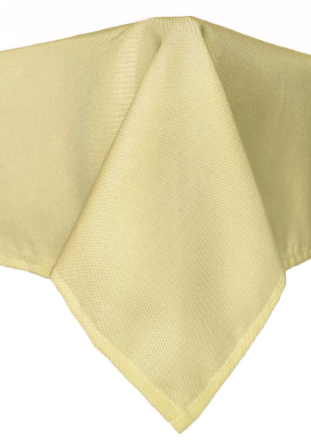 60 x 126 Inch Rectangular Polyester Tablecloth Pastel Yellow