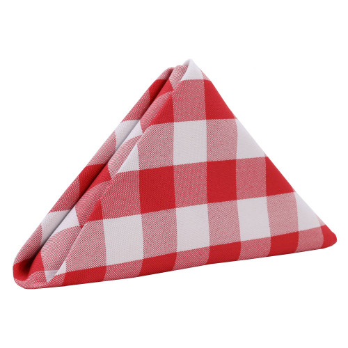 10 Pack 20 Inch Polyester Cloth Napkins Dark Red - Your Chair Covers Inc.