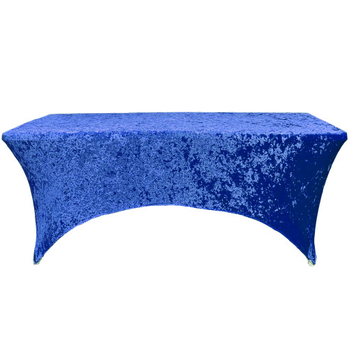 Stretch Spandex 8 ft Rectangular Table Cover Royal Blue - Your Chair ...