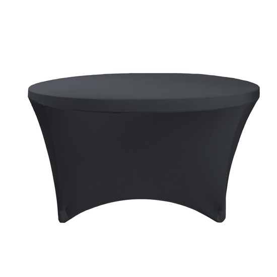 Stretch Spandex 4 ft Round Table Cover Black | Your Chair Covers