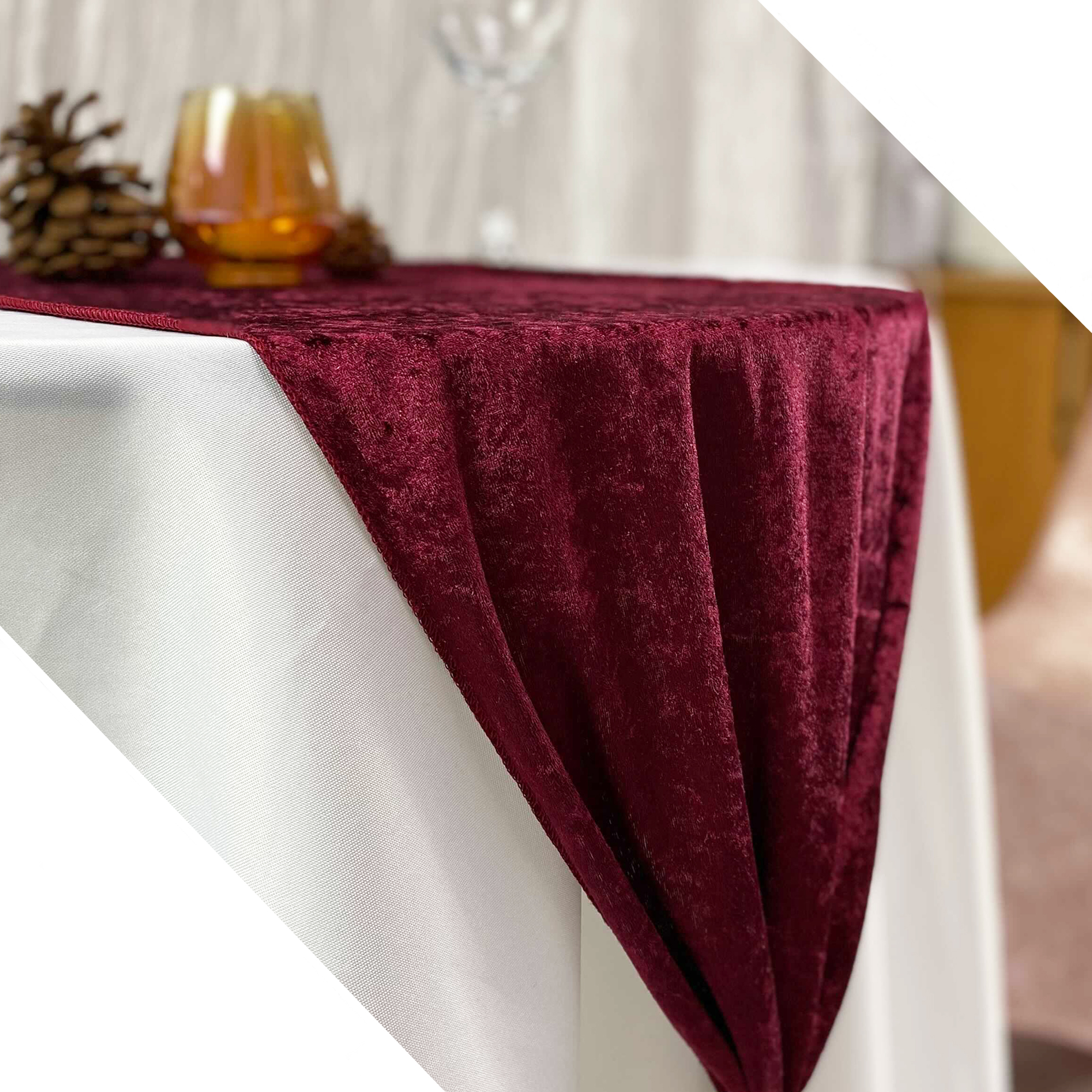 Overlays & Runners - Table Runners - Velvet - Crushed Velvet - Your ...