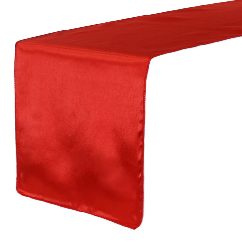 14 x 108 Inch Satin Table Runner Red
