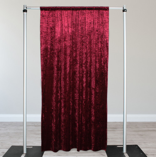 Velvet 8 ft x 60 Inch Drape with 4 Inch Pocket Burgundy
