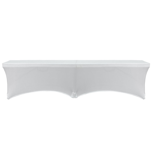 Stretch Spandex 6 ft. Lifetime Folding Bench Cover White