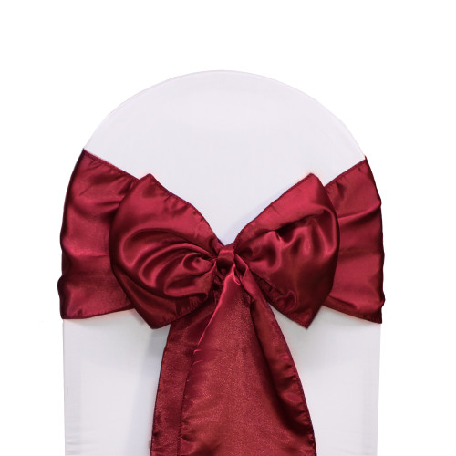10 Pack Satin Sashes Dark Red