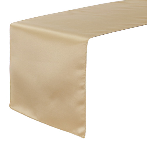 14 x 108 Inch L'amour Satin Table Runner Champagne