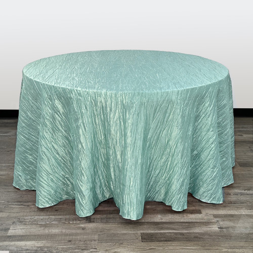 120 Inch Round Crinkle Taffeta Tablecloth Tiffany