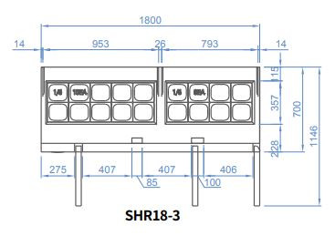 Buy Skipio SHR18-3 Salad Side Prep Table | 3 Door Commercial Sandwich ...