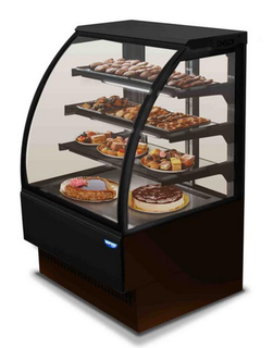 EVOL120V Mastercool Curved Glass Cake Showcase 1200mm - All Black