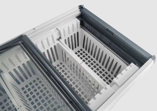 Thermaster 256L Chest Freezer with Flat Glass Sliding Lids - WD256G