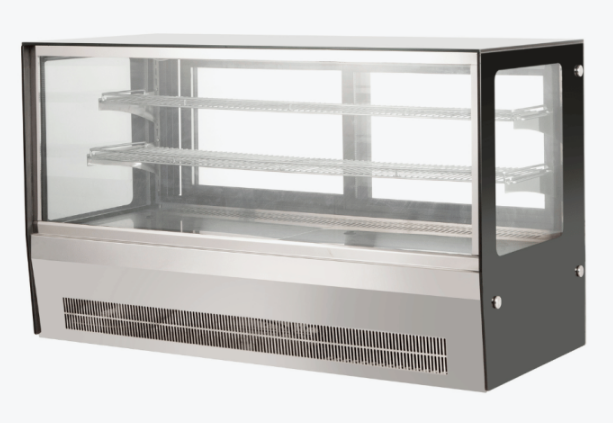 Counter top square 2 Shelves Glass cold food display - GN-1200RT