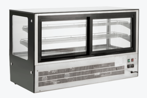 Counter top square 2 Shelves Glass cold food display - GN-1200RT