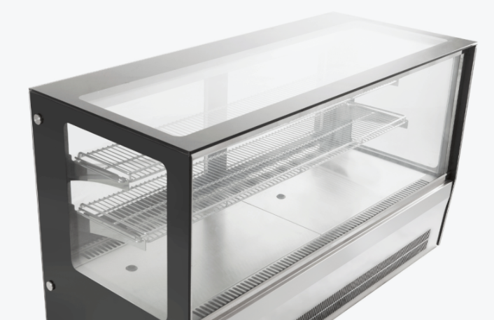 Counter top square 2 Shelves Glass cold food display - GN-1200RT