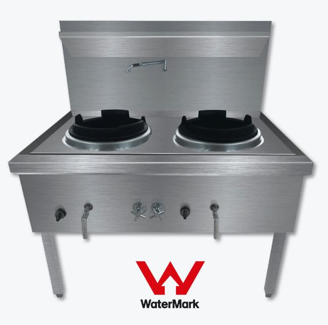 Gasmax Stainless Steel Waterless LPG Double Wok - WW-2L