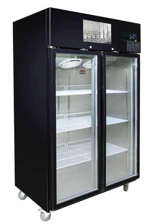 SUCG1000B Double Door Upright Display Fridge (Black)
