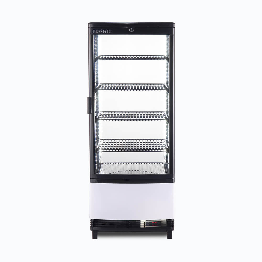 Bromic CT0100G4BC-NR - Countertop Fridge - 98L - 1 Door - Curved Glass