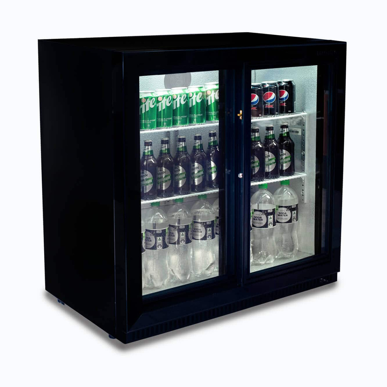 Bromic BB0200GDS-NR Back Bar Fridge 190L 2 Doors - Sliding