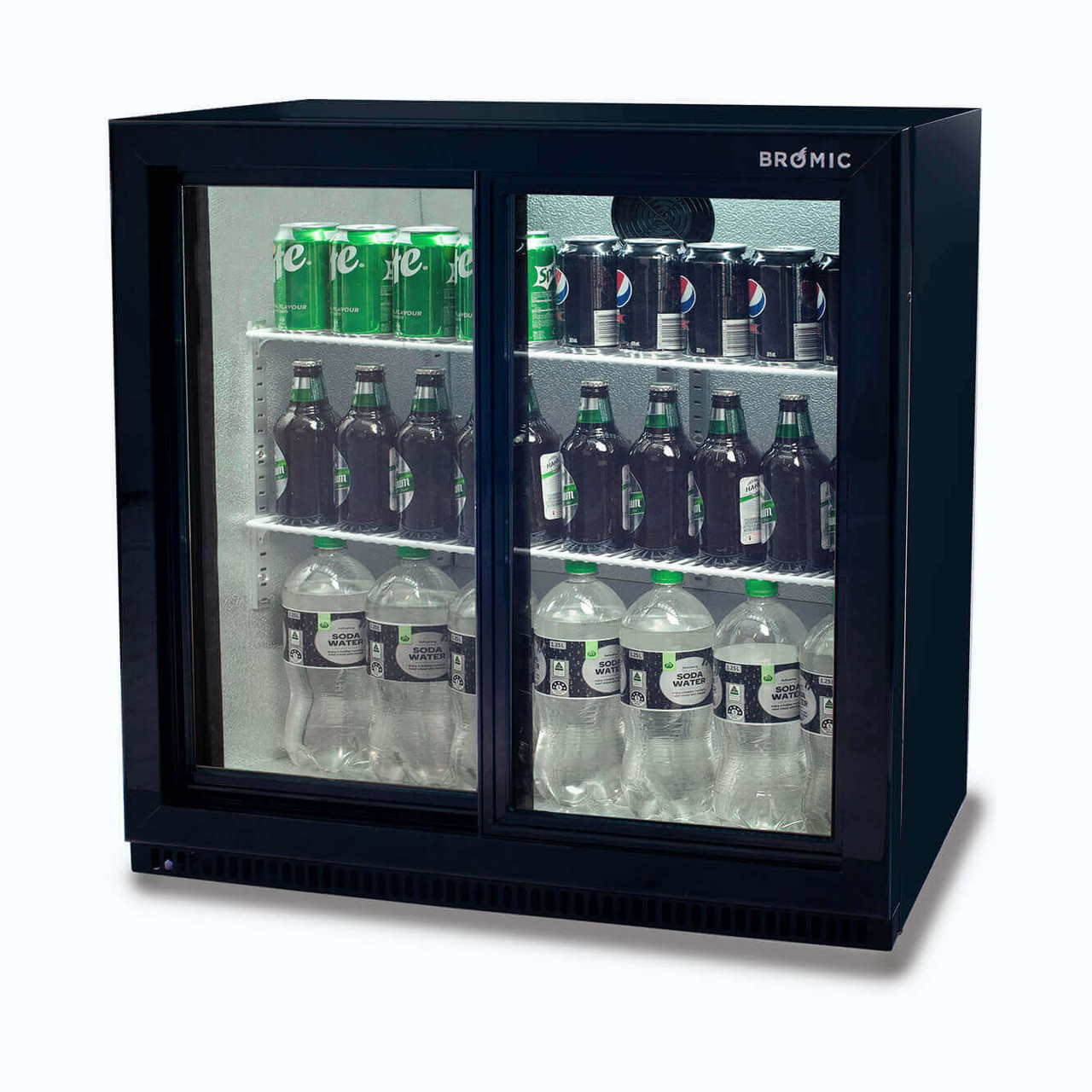 Bromic BB0200GDS-NR Back Bar Fridge 190L 2 Doors - Sliding