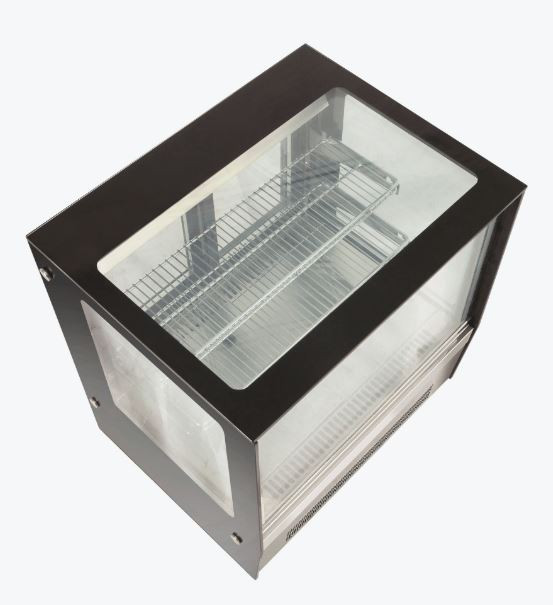 Counter top square glass cold food display 660x530x730 - GN-660RT