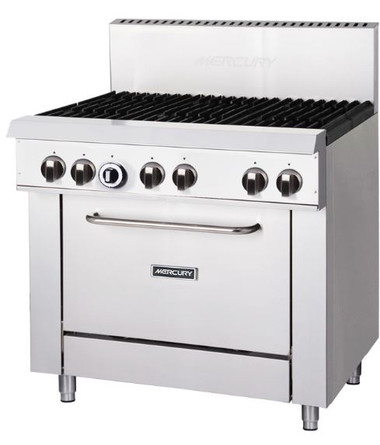Mercury M36S-6F Gas 6 Burner Cooktop w/ Oven
