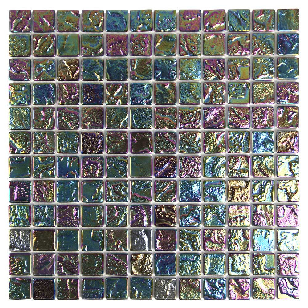 Beachwalk Multi Color Iridescent 1x1 Pool Tile