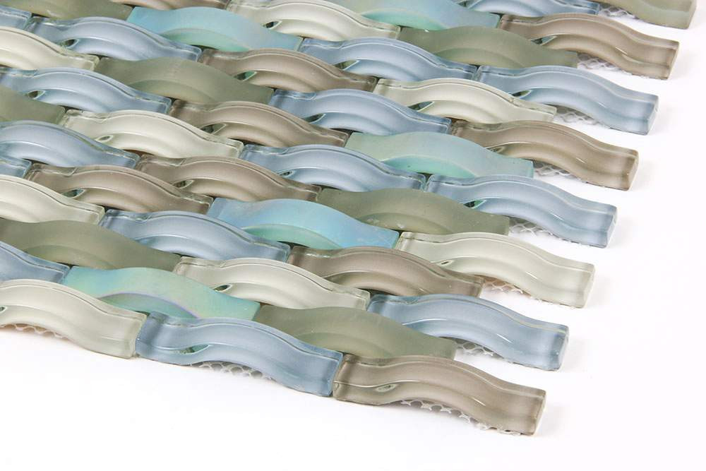 Spring Melt - Ripple Wavy Mosaic Glass Tile