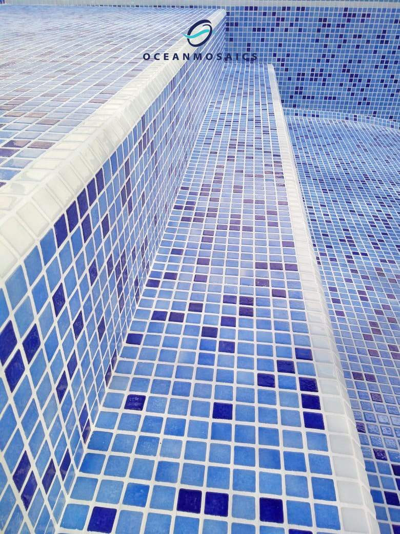 Islamorada Ocean Blue 1x1 Pool Grade Tile